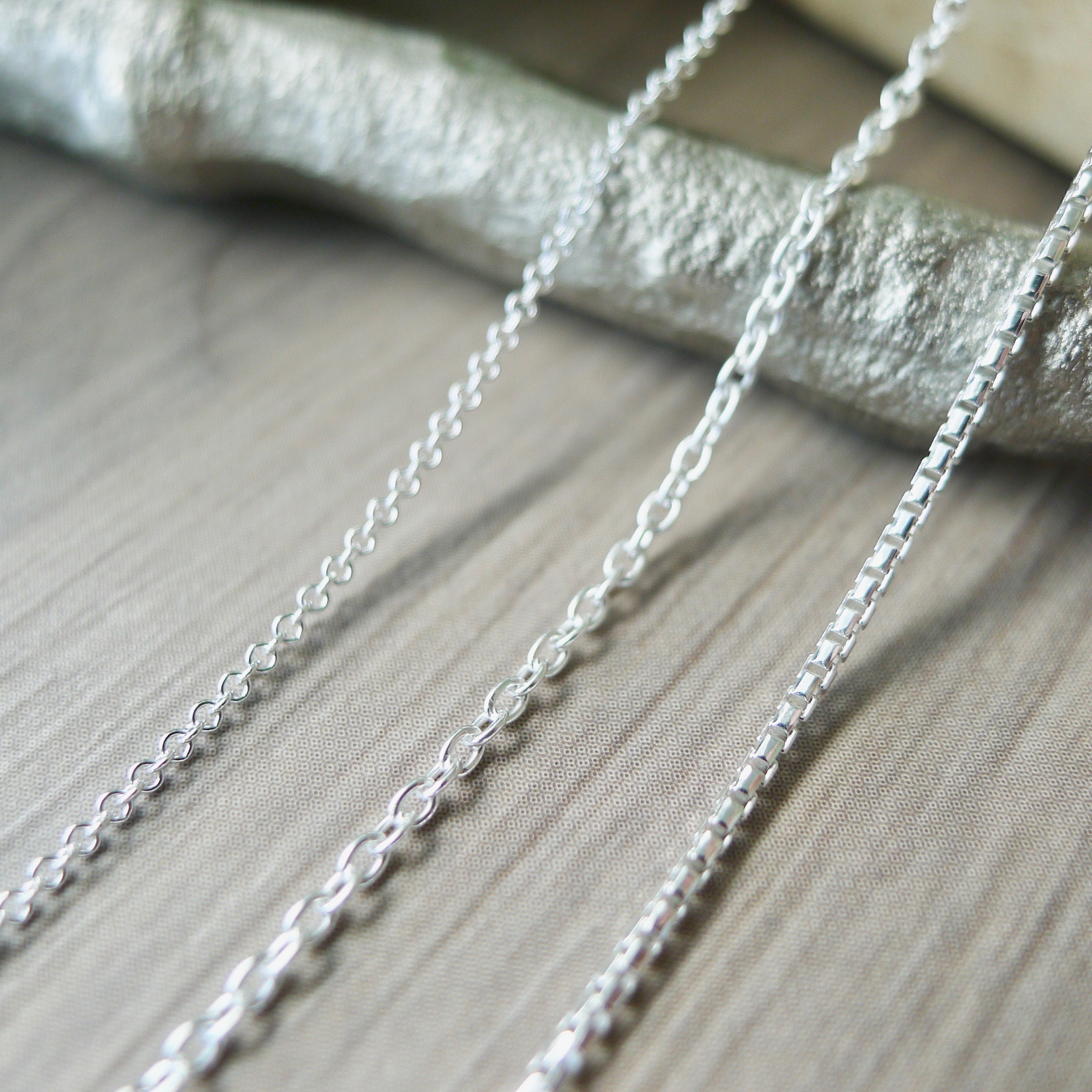 CHAIN UPGRADE: Sterling Silver Chain, Plain Chain, Simple Chain, 16 ...