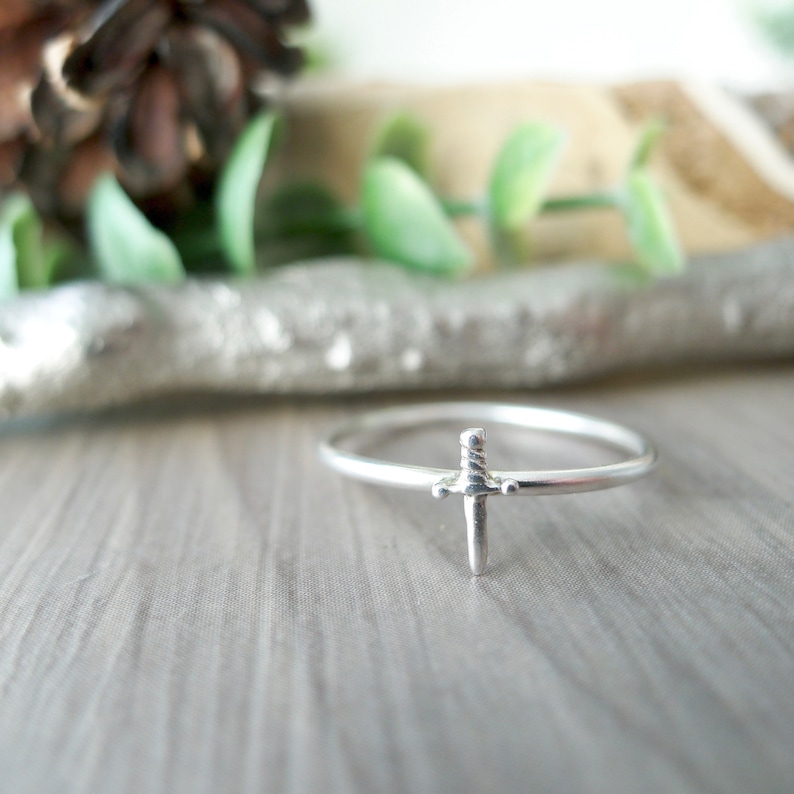 Dagger Ring Sterling Silver Sword Ring Silver Sword - Etsy