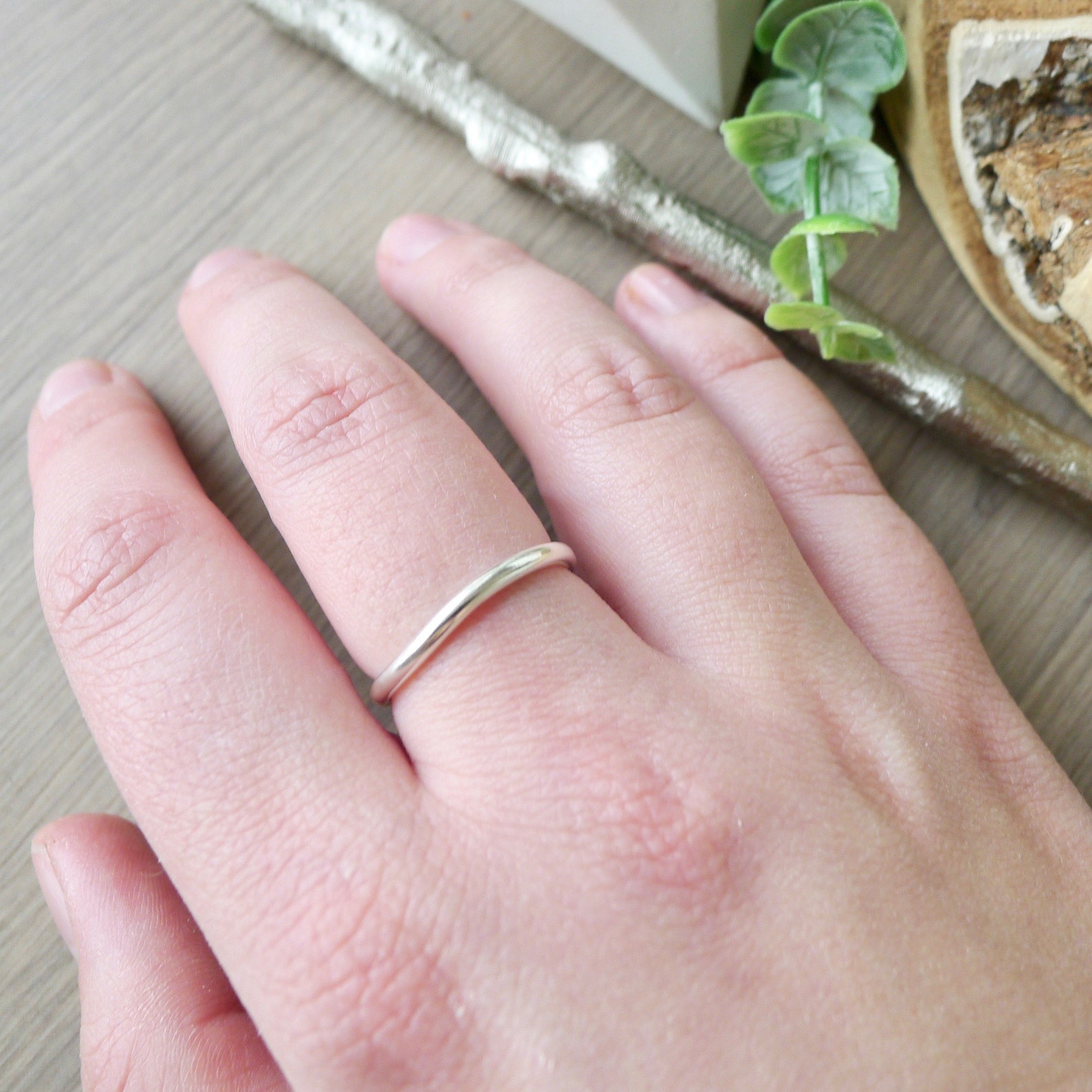 Stacking Ring Sterling Silver Simple Ring Organic Ring | Etsy