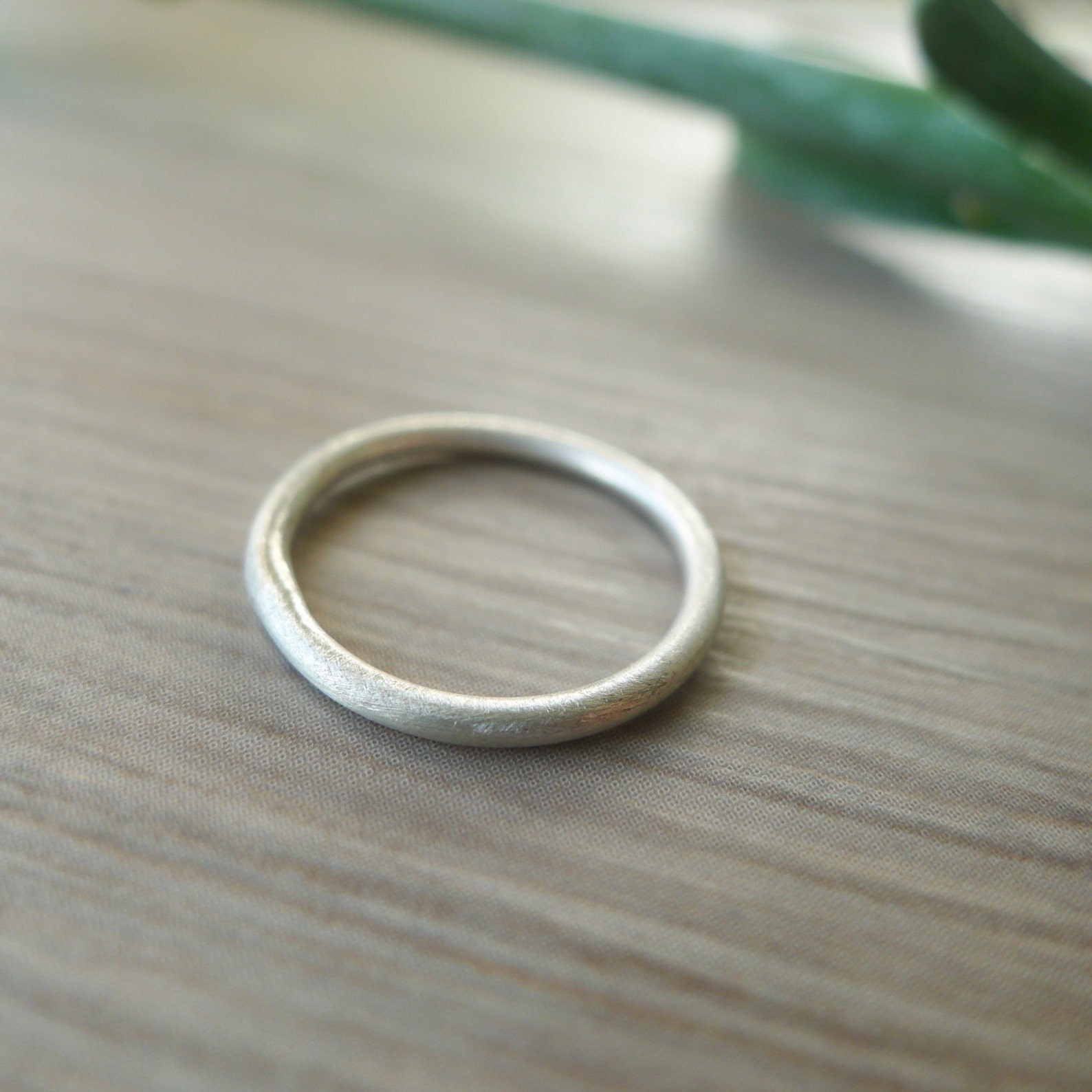 Sterling Silver Stacking Ring Simple Ring Brushed Finish - Etsy