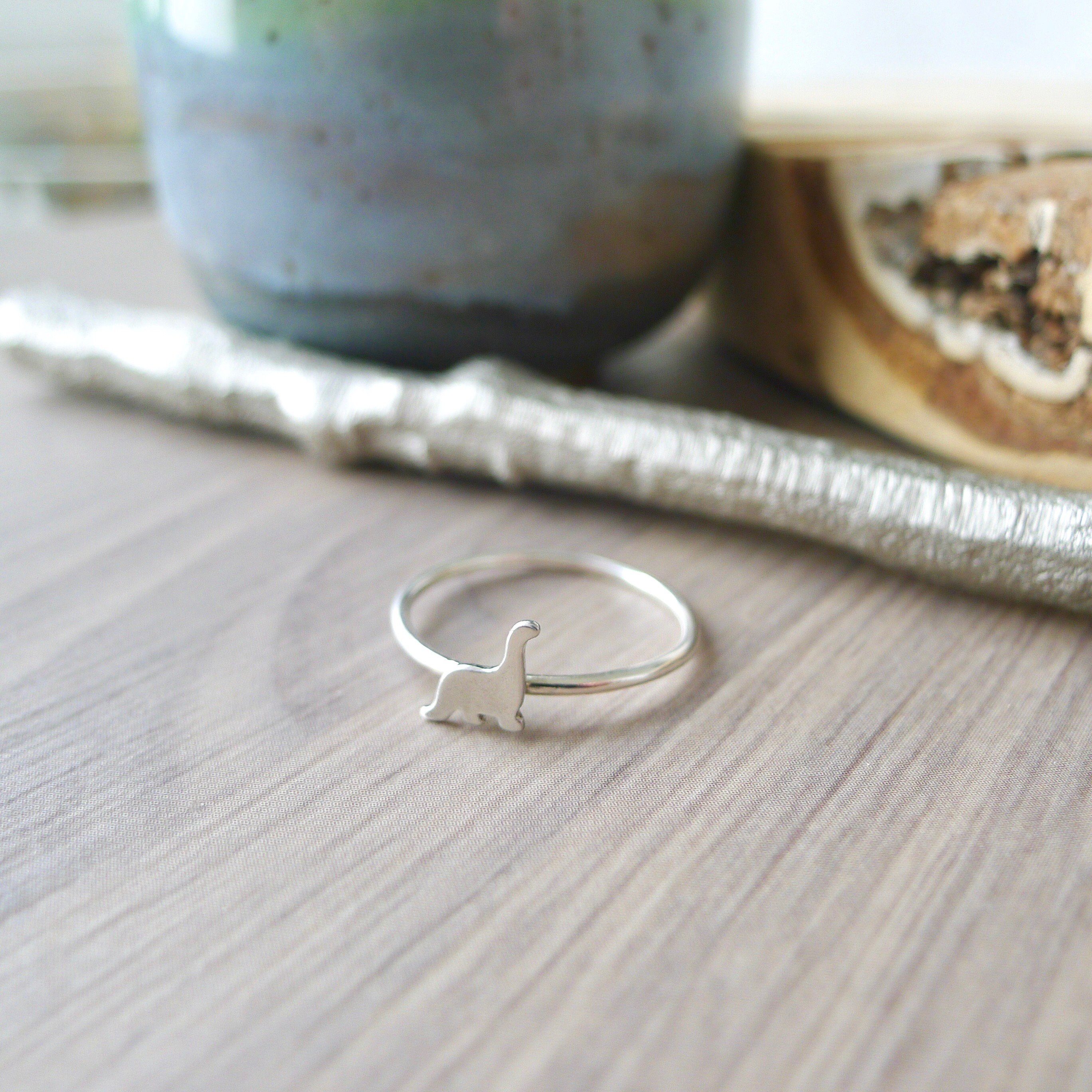 Dinosaur Ring Sterling Silver Brontosaurus Ring Dinosaur | Etsy