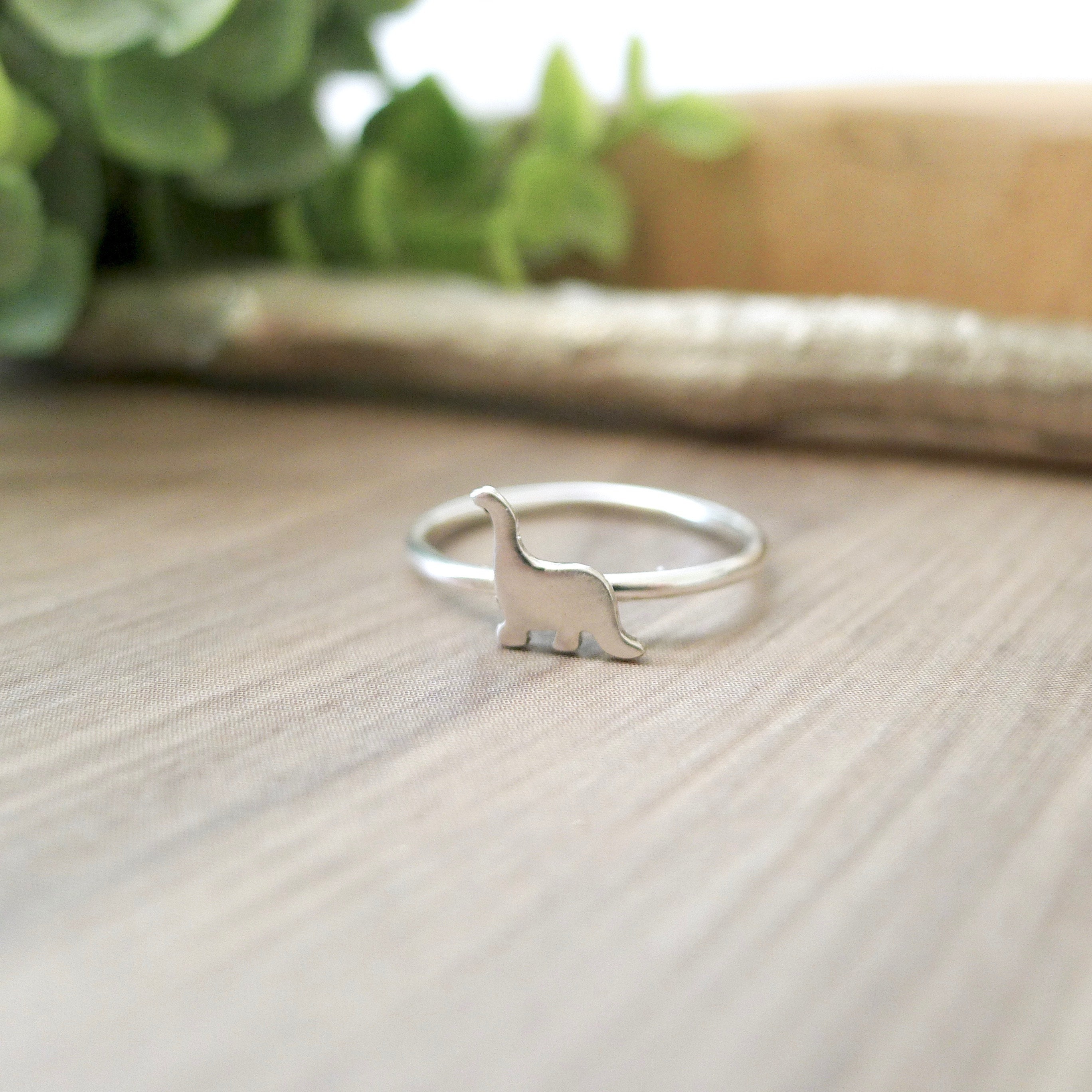 Dinosaur Ring Sterling Silver Brontosaurus Ring Dinosaur | Etsy