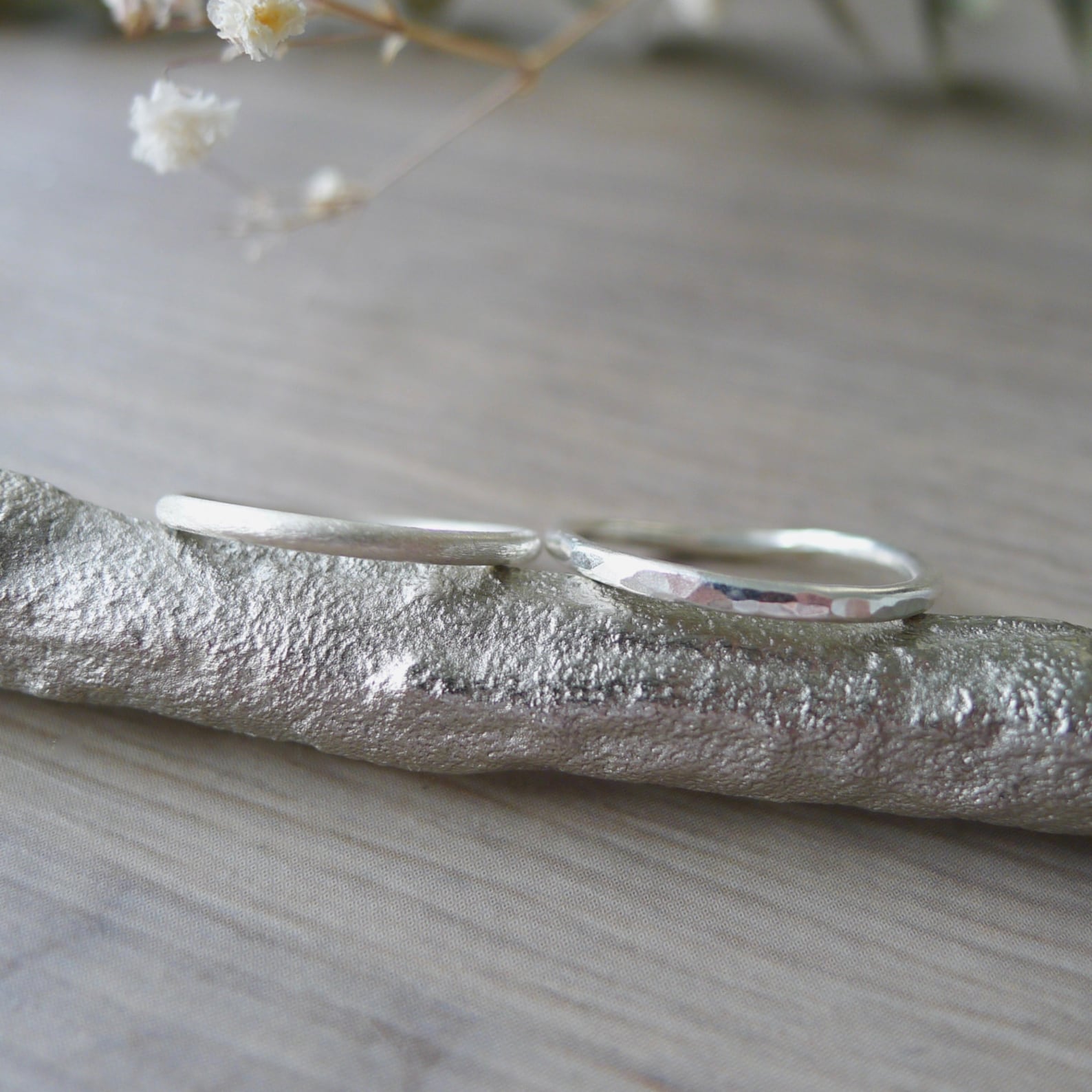 Sterling Silver Stacking Ring Simple Ring Brushed Finish - Etsy