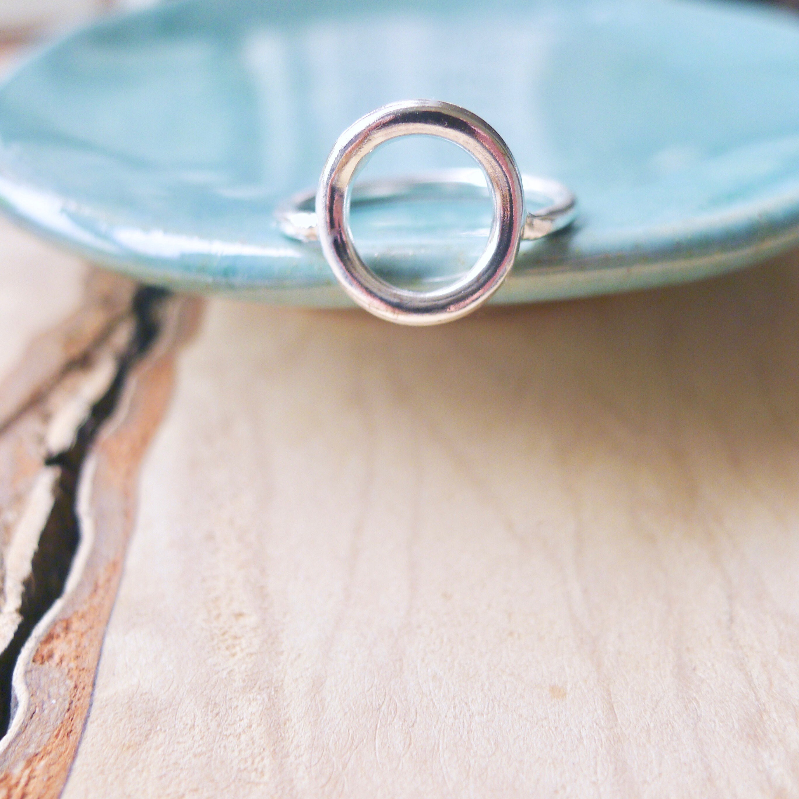 Circle Ring Sterling Silver Open Circle Ring Simple Ring - Etsy