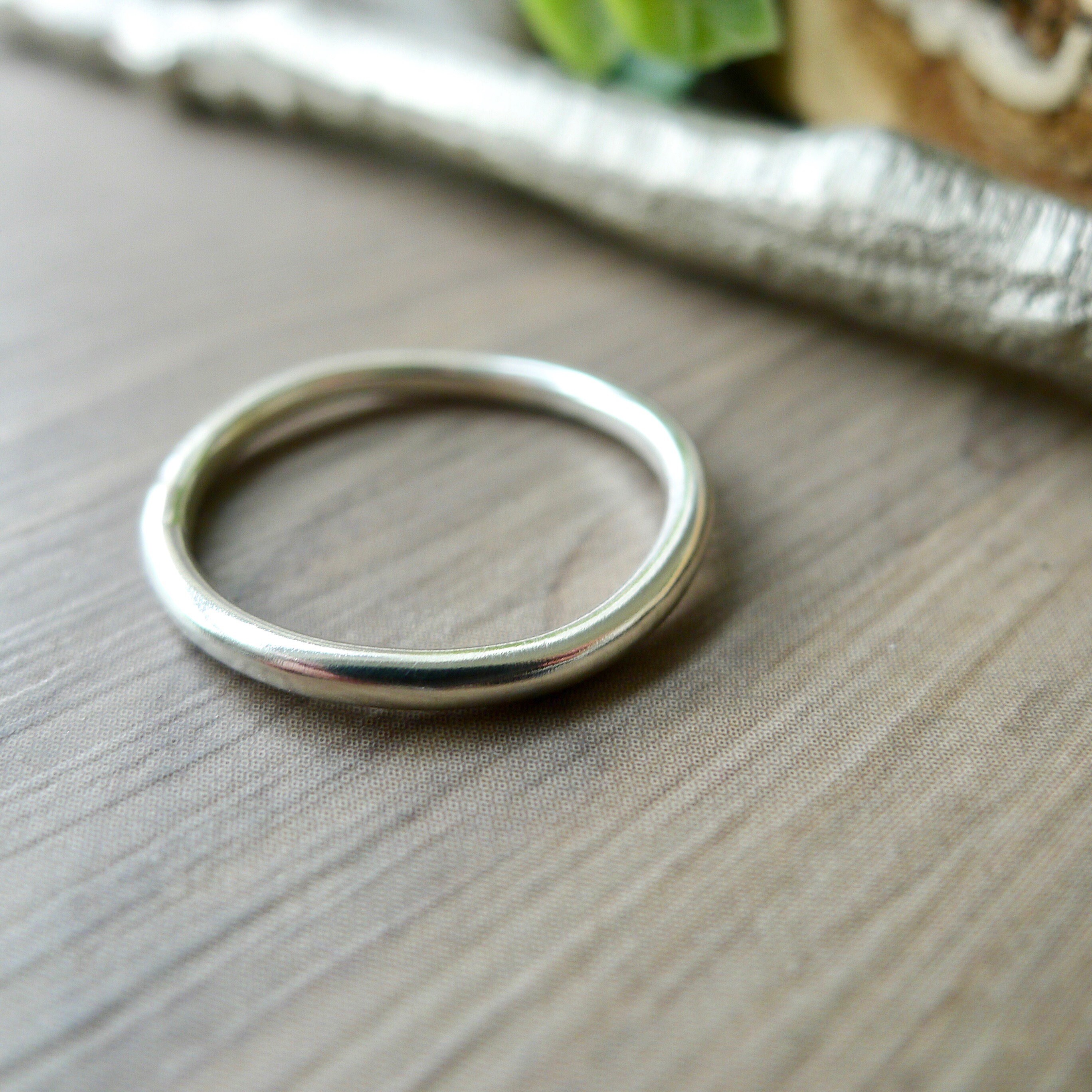 Stacking Ring Sterling Silver Simple Ring Organic Ring - Etsy UK