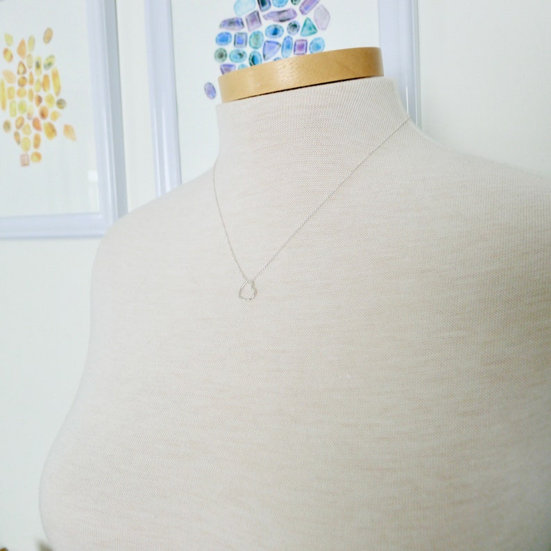Heart Necklace, Sterling Silver, Plain Heart, Simple Heart, Modern ...