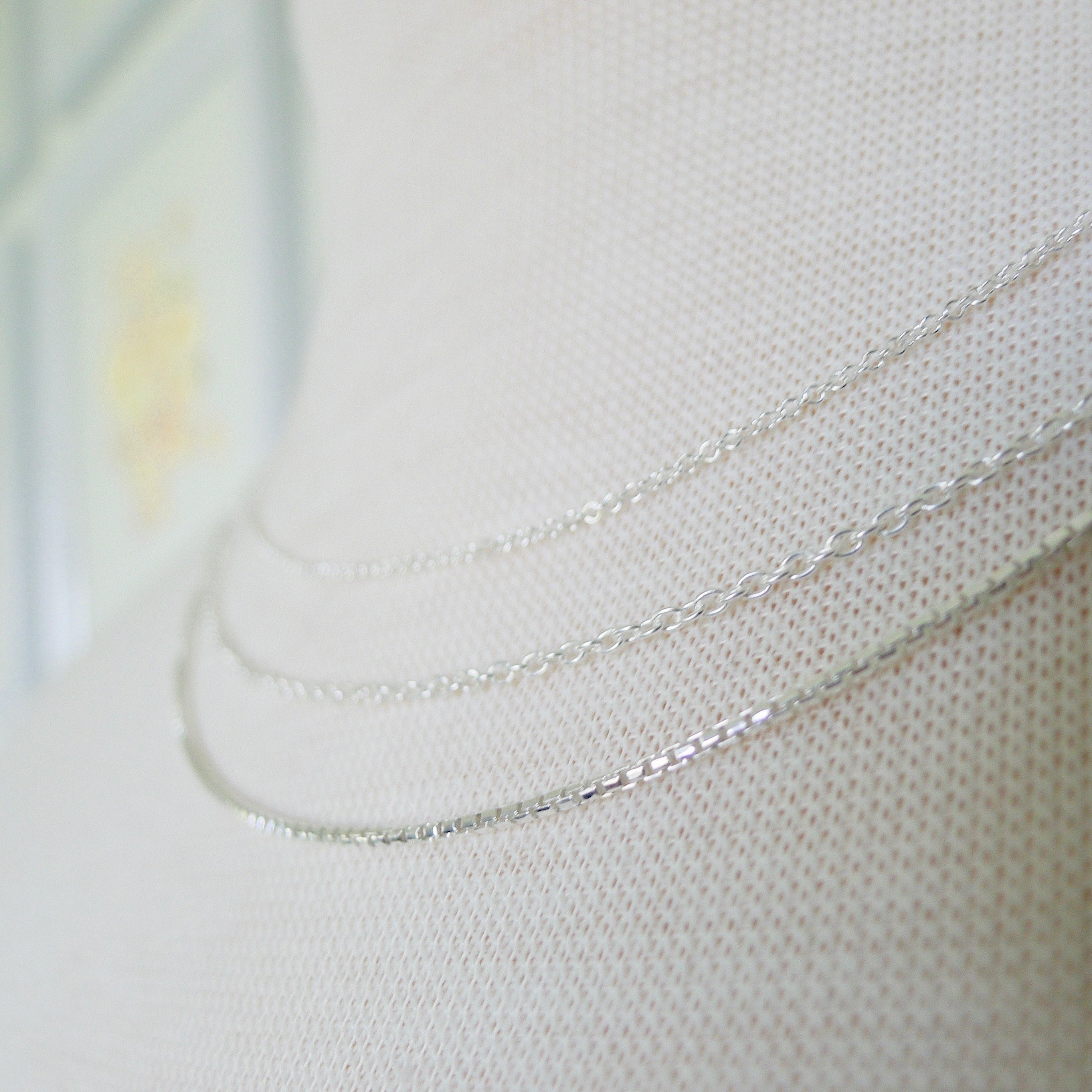 CHAIN UPGRADE: Sterling Silver Chain, Plain Chain, Simple Chain, 16 ...