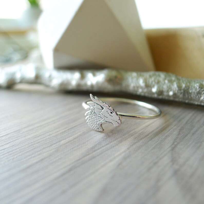 Dragon Ring Sterling Silver Silver Dragon Minimalist | Etsy