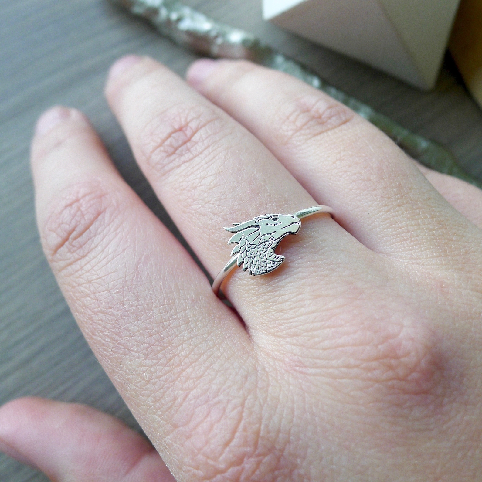 Dragon Ring Sterling Silver Silver Dragon Minimalist | Etsy