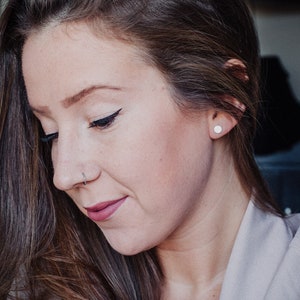 Plain Studs, Sterling Silver, Modern Studs, Stud Earrings, Simple Studs ...