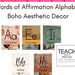 Boho Classroom Decor: Affirmation Alphabet Set (digital Download) - Etsy