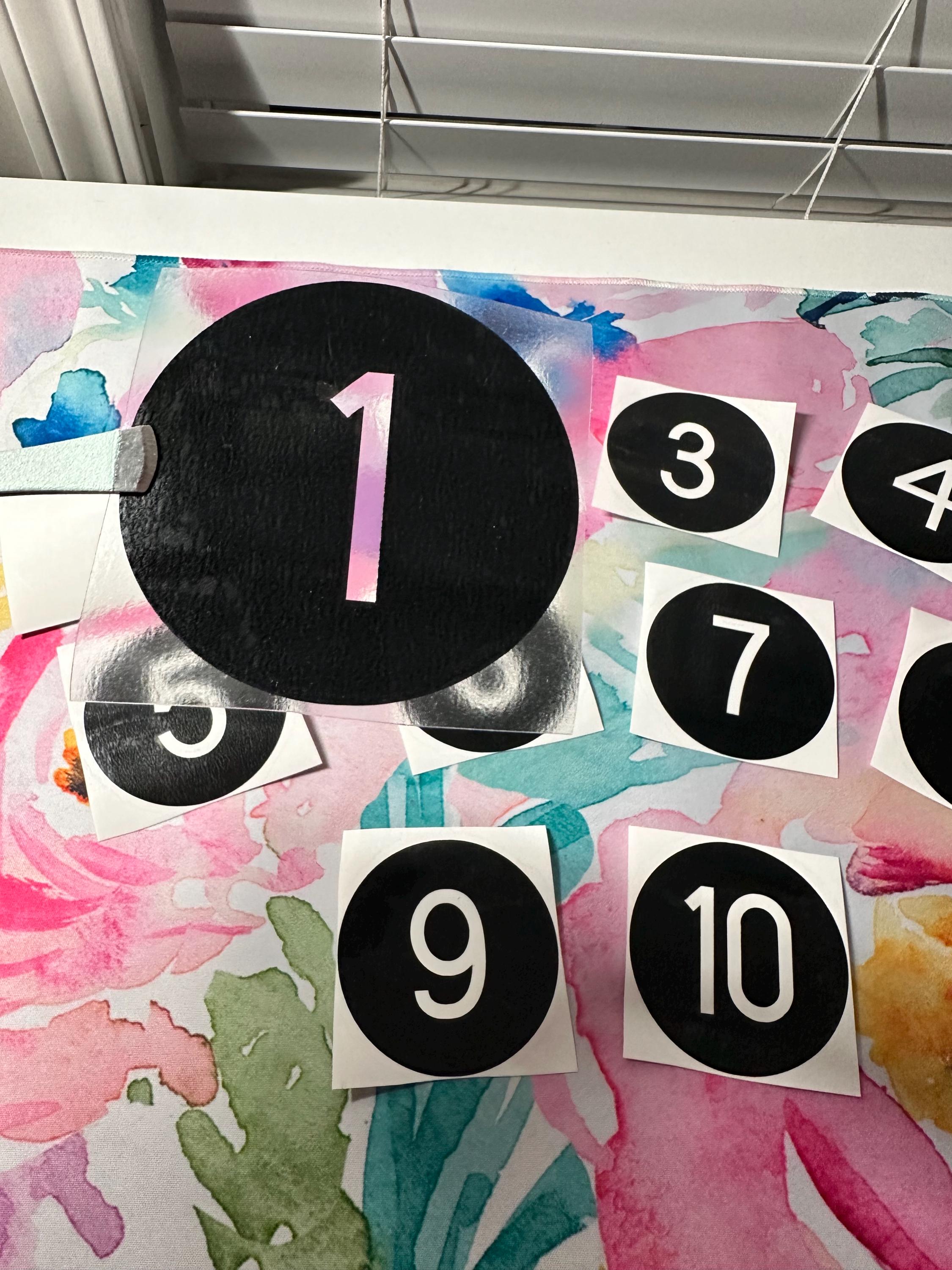 Number Circle Labels: Removable Vinyl School Desk Tags | Organization ...