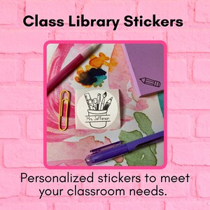 Personalized Teacher Book Stickers: Classroom Library Organization - Etsy
