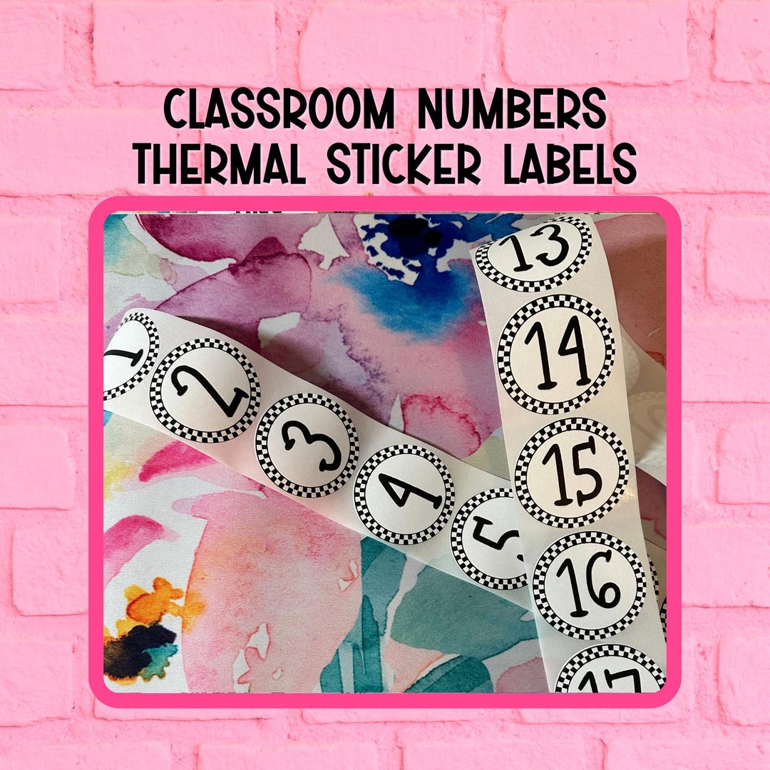 Classroom Numbers Thermal Label Stickers, Classroom Library Inventory ...