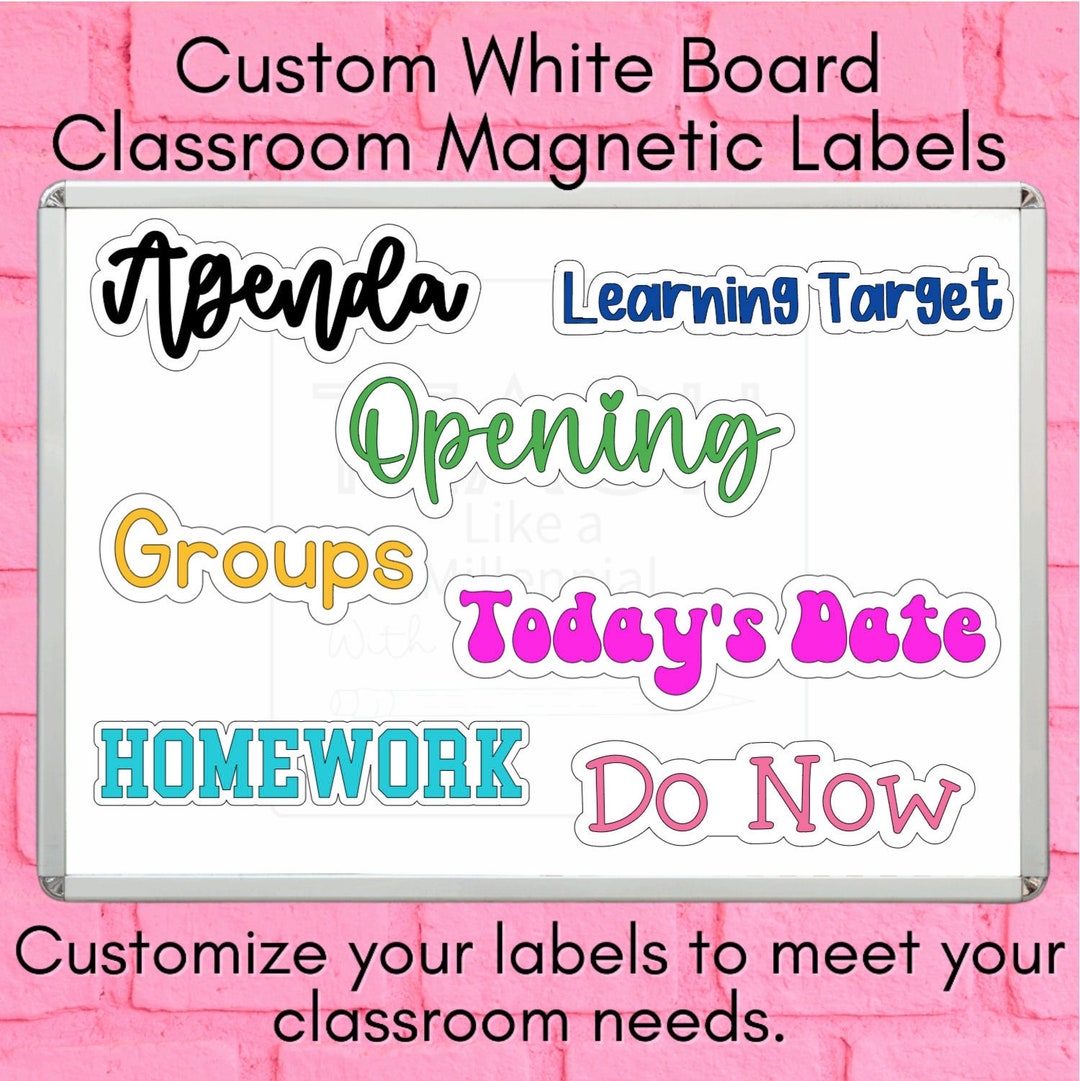 2.5 single Custom Magnetic Label for Teachers Classrooms White Board ...