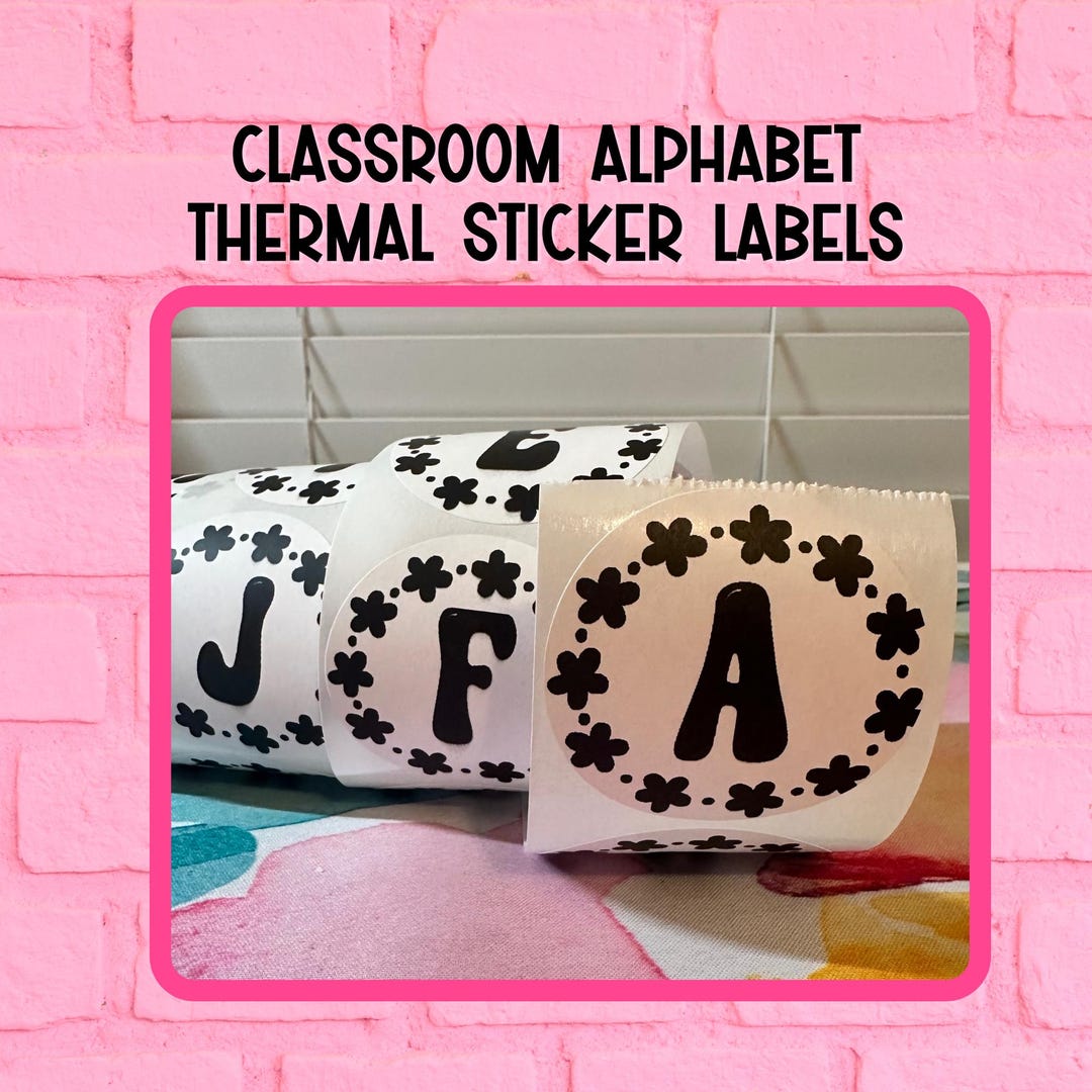 Classroom Alphabet Thermal Label Stickers, Classroom Library Inventory ...