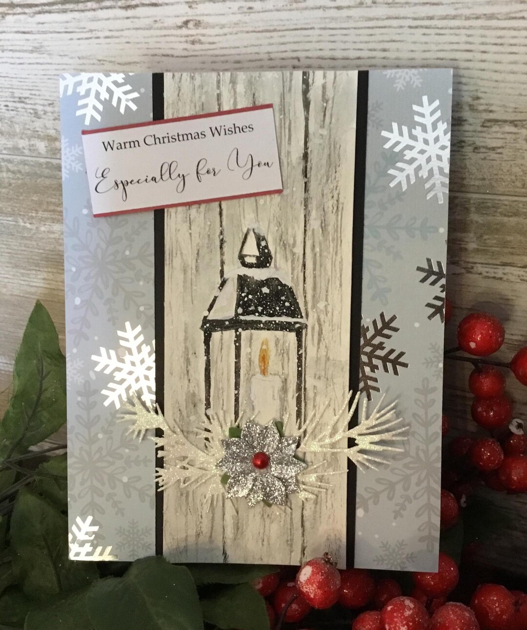 Watercolor Christmas Lantern Card: Scripture Verse, Spiritual Religious ...