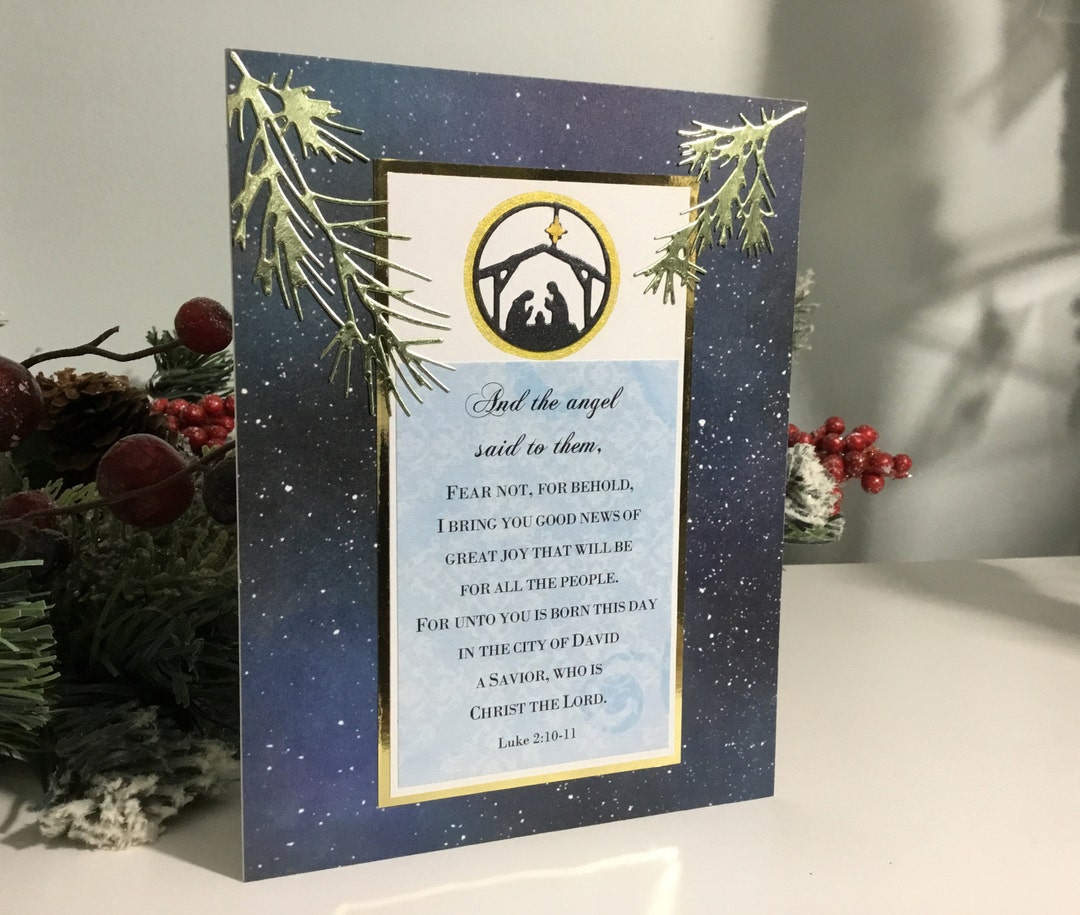 Religious Christmas Card Christmas Card With Bible Verse - Etsy
