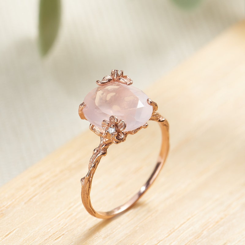 Rose Quartz Ring - Etsy