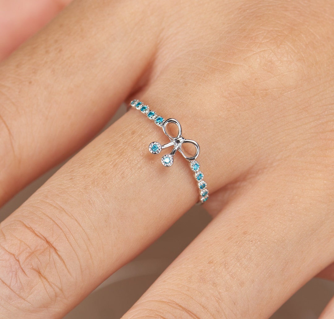 Silver Bow Ring, Handmade Sterling Silver Jewelry, Bow Ring, Gift for ...
