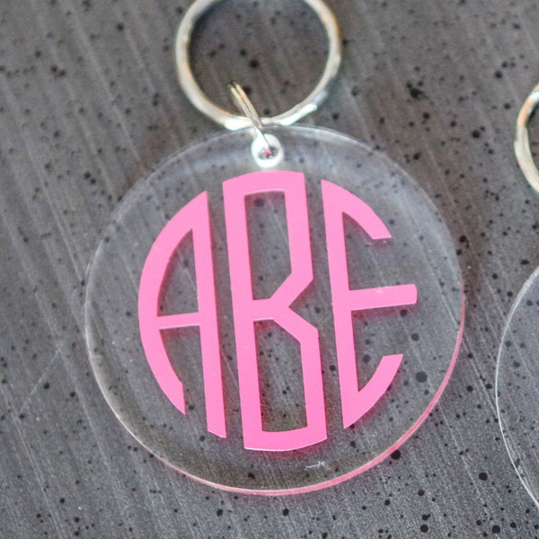 Monogram Keychain - Etsy