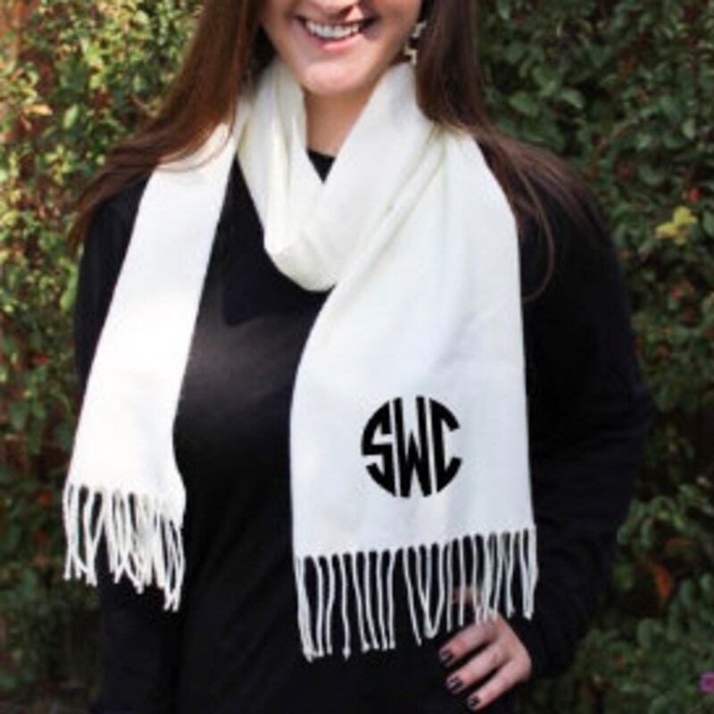 Monogrammed Scarf - Etsy