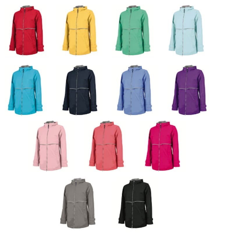 Monogrammed New Englander Rain Jacket Charles River - Etsy