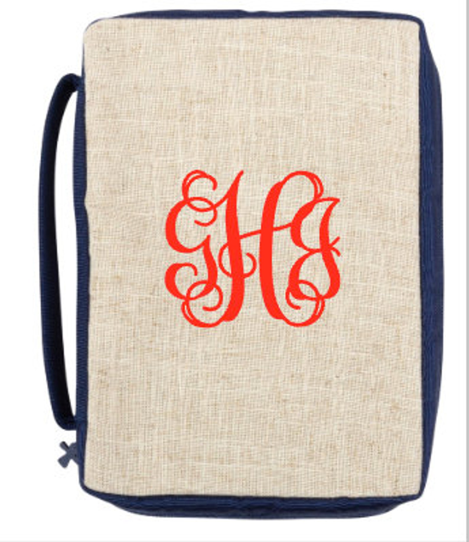 Monogrammed Linen Bible Cover Monogrammed Gifts | Etsy