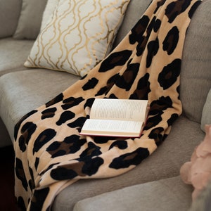 Monogrammed Animal Print Plush Blanket: Personalized Throw - Etsy
