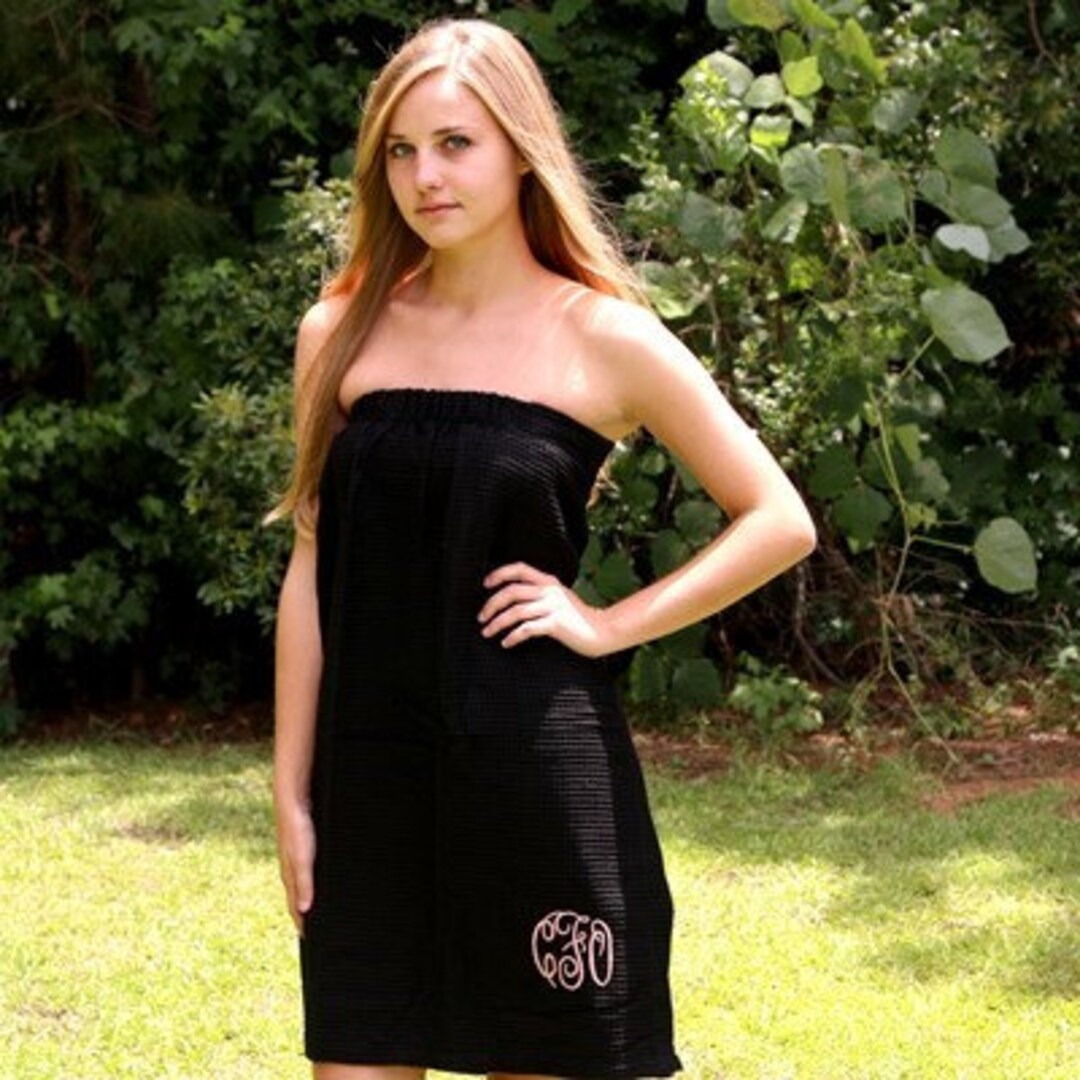 Monogrammed Waffle Weave Spa Wrap-graduation Gift-bridesmaid Gift ...