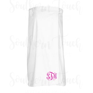 Monogrammed Terry Spa Wrap-bridesmaid Gift-graduation Gift-bachelorette ...