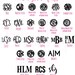 Monogrammed 2 Inch Decal Sticker Monogrammed Gifts Small Decal Sticker ...