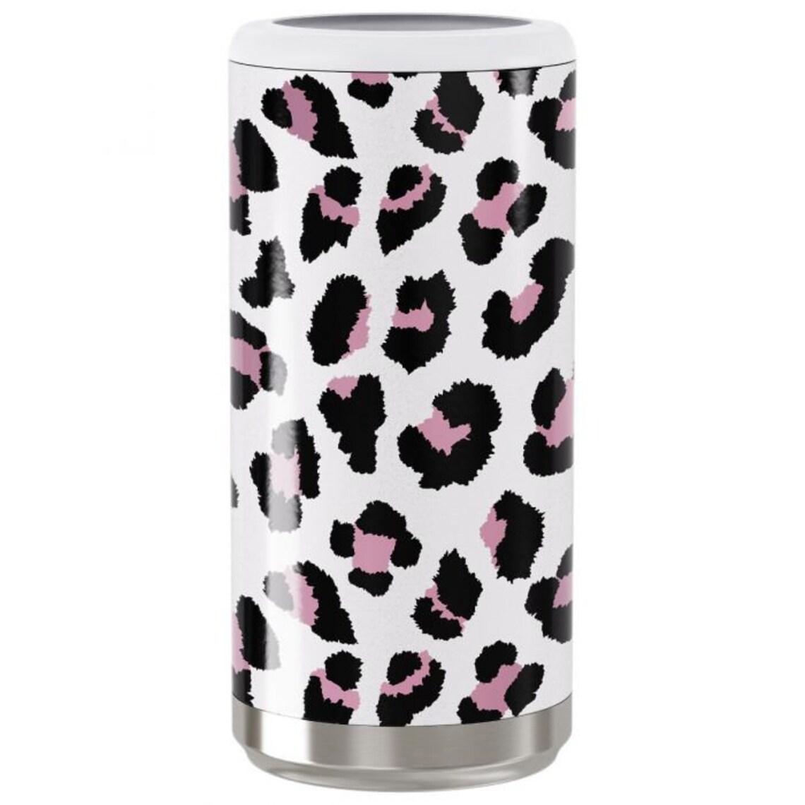Monogrammed Leopard Print Skinny Can Cooler Bridesmaid Gifts - Etsy