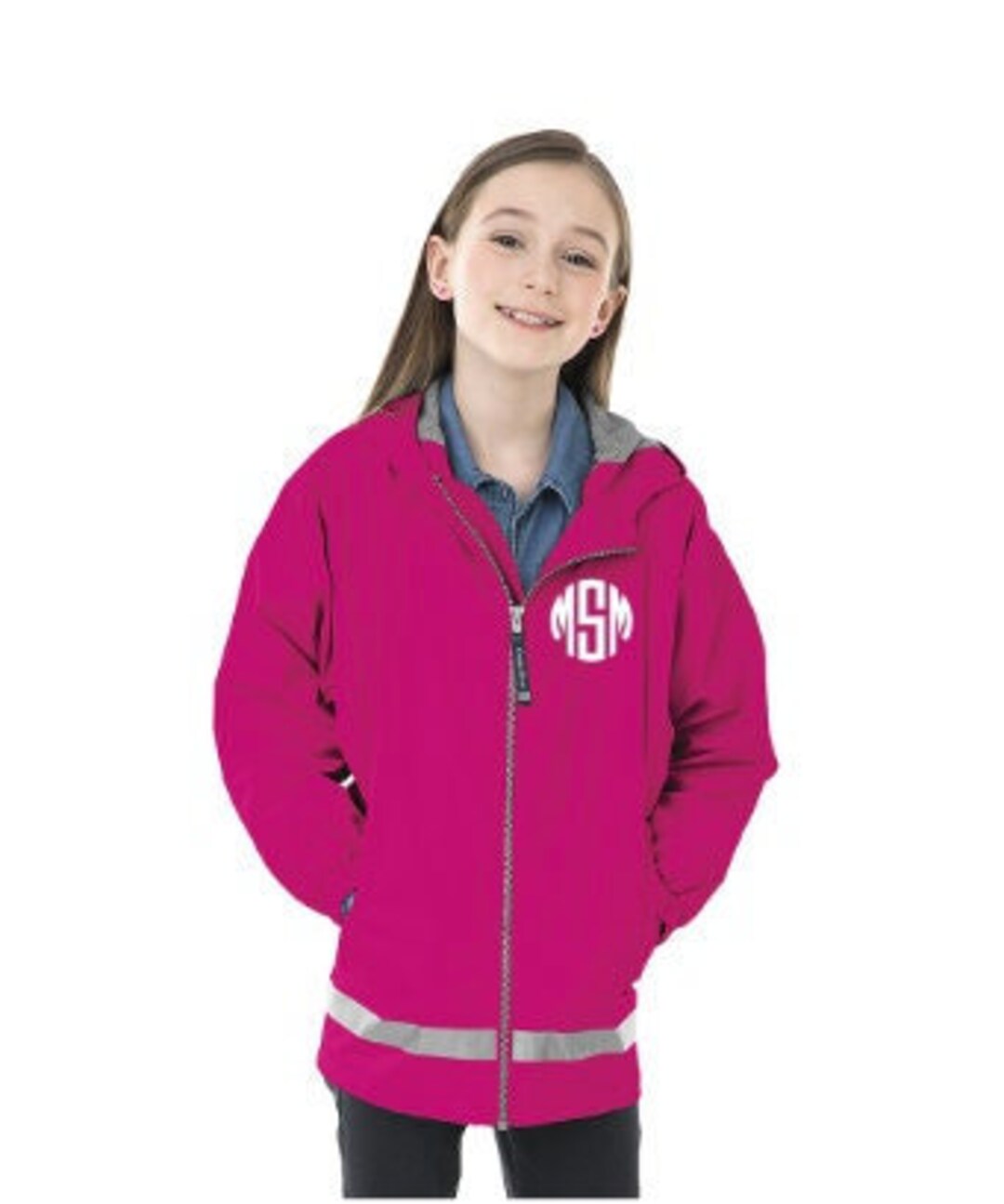 Monogrammed Youth Rain Jacket: Personalized Waterproof Outerwear - Etsy