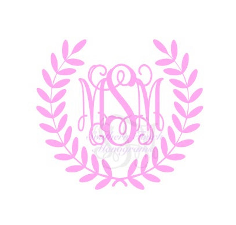 Monogram Laurel Wreath Vinyl Decal Sticker Monogrammed Gifts - Etsy Monogram Laurel Wreath Vinyl Decal Sticker Monogrammed Gifts - Etsy