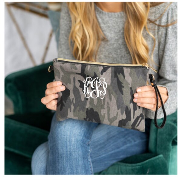 Monogram Clutch - Etsy