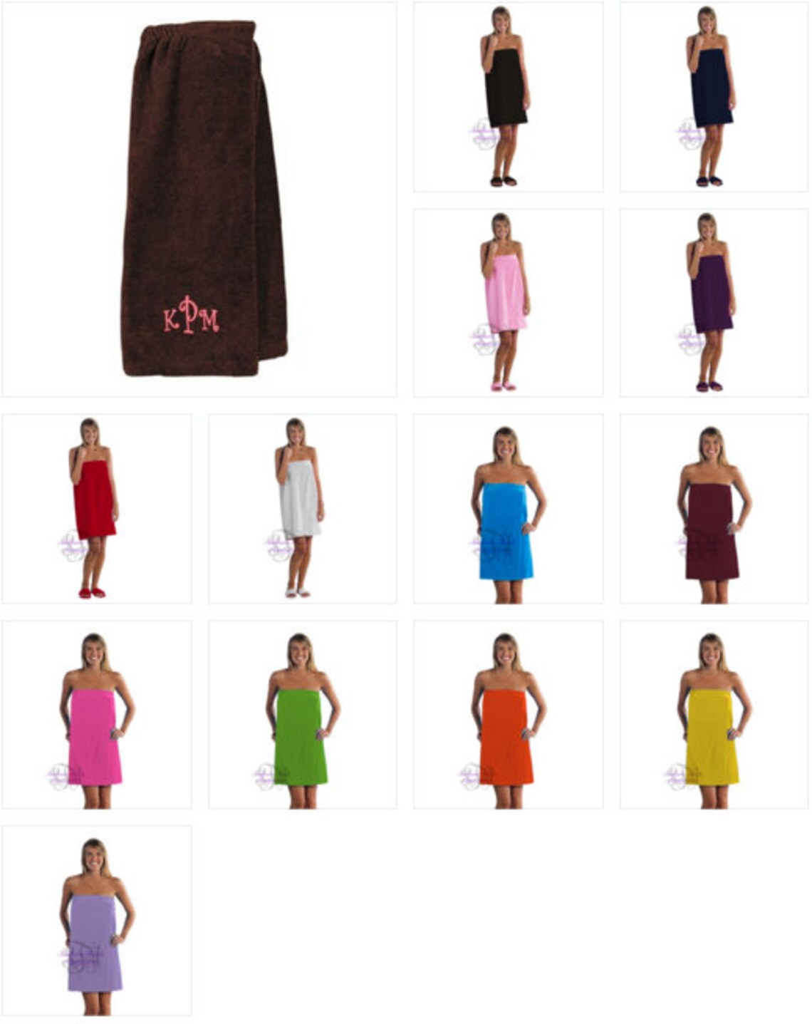 Monogrammed Terry Spa Wrap-bridesmaid Gift-graduation - Etsy