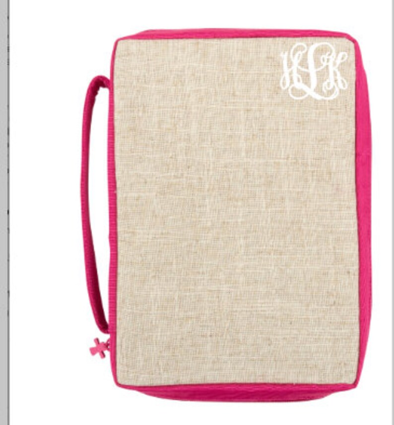 Monogrammed Linen Bible Cover Monogrammed Gifts | Etsy