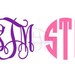 Monogrammed 2 Inch Decal Sticker Monogrammed Gifts Small Decal Sticker ...