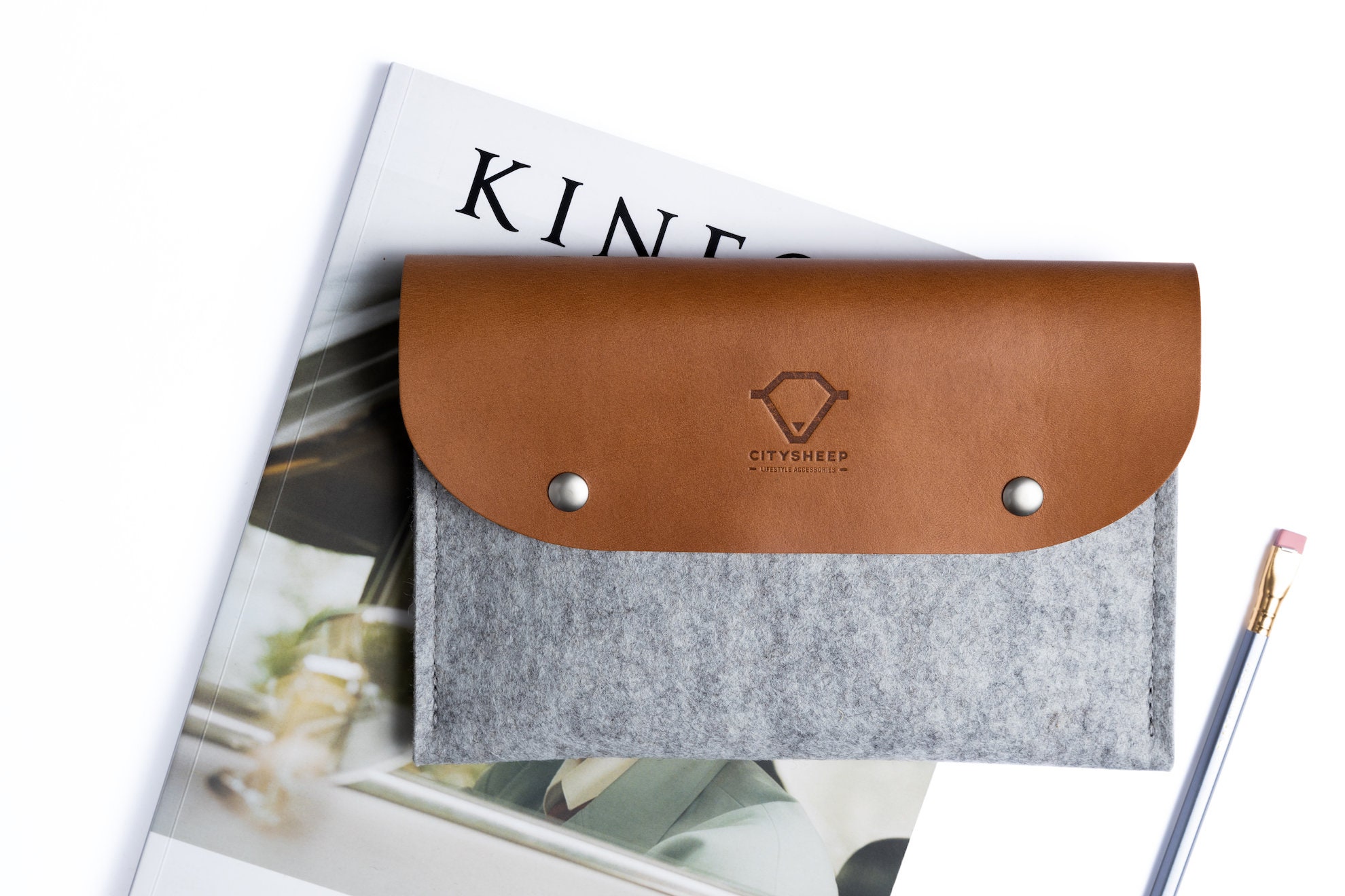 Cable Organizer, Leather and Pure Wool Felt Cord and Cable Organizer ...