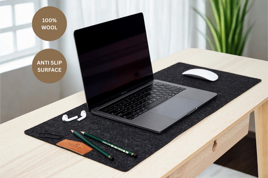 Merino Wool Felt Desk Mat, Anti Slip Felt Desk Mat, Felt Desk Pad, Felt ...