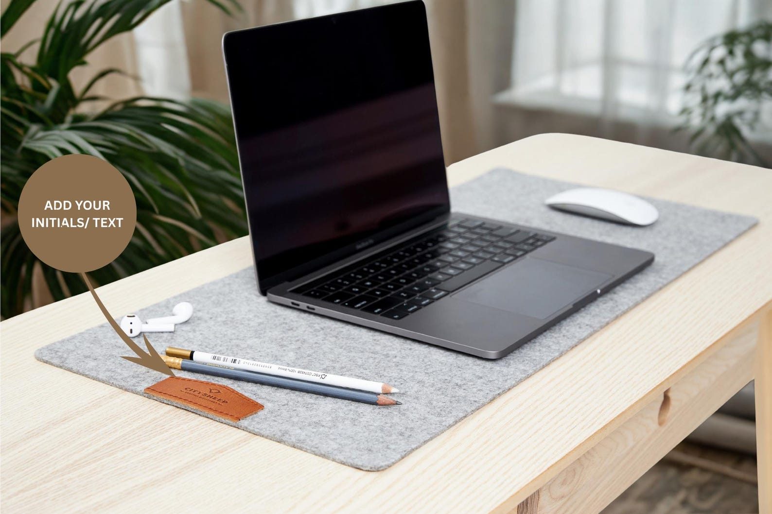 Felt Desk Mat ANTI SLIP, Wool Felt Desk Mat, Felt Desk Pad, Large ...