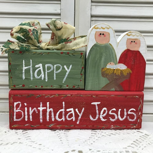 Happy Birthday Jesus Jesus Banner Christian Christmas - Etsy