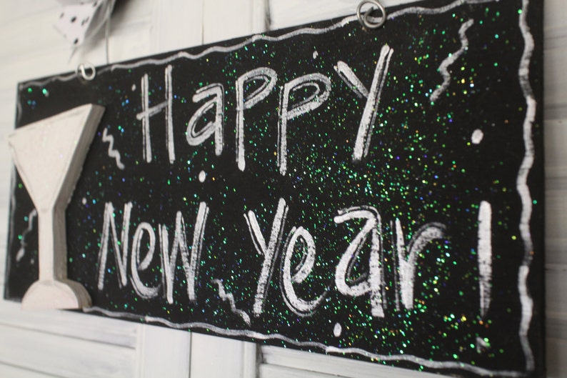 Happy New Year Hand Painted Wood Sign | Etsy