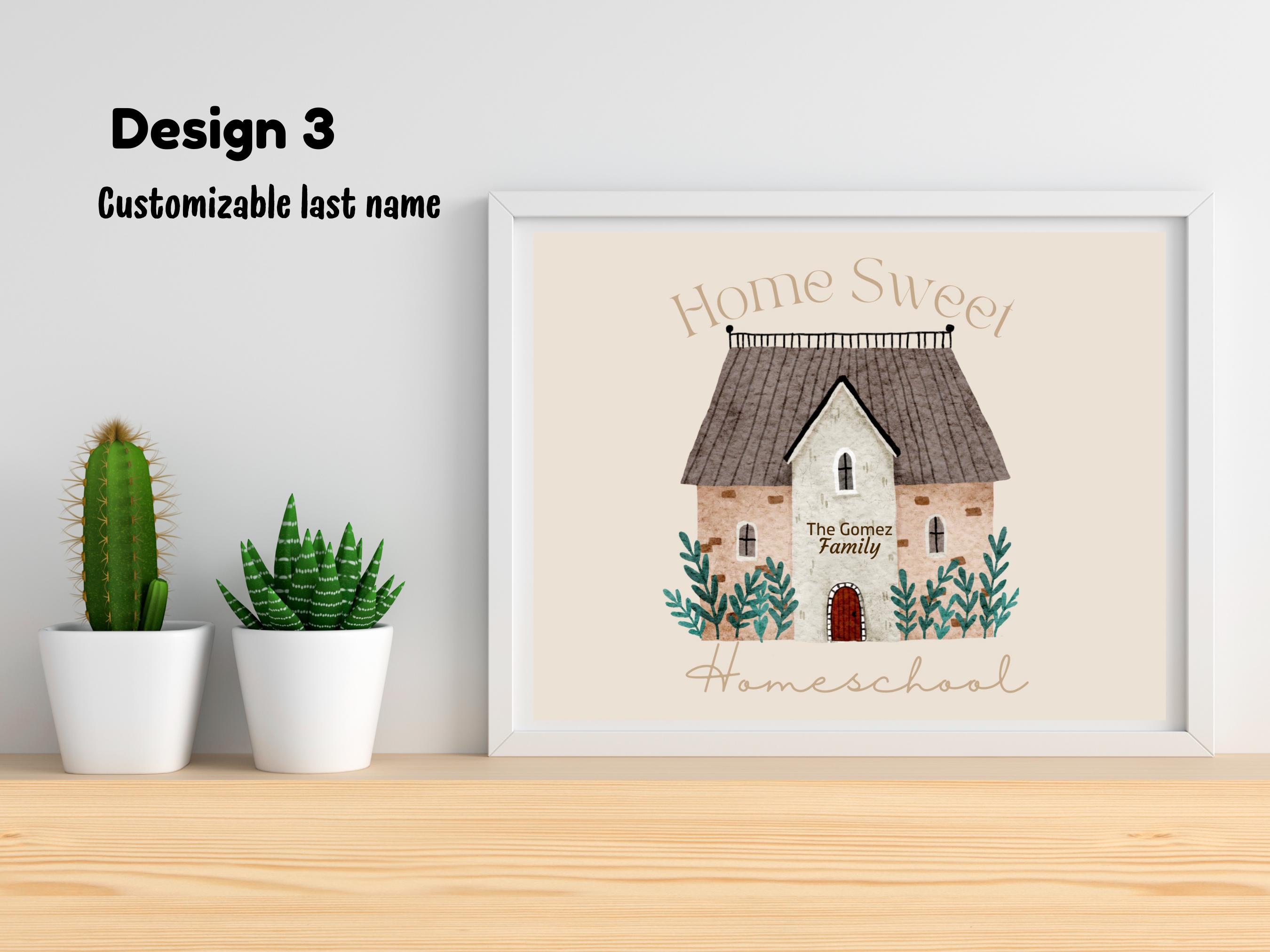 Home Sweet Homeschool Wall Art - Modern Classroom Decor - Etsy