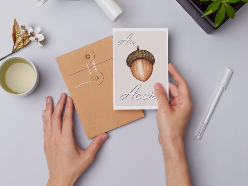 Christmas Alphabet Flashcards: Montessori Cursive Learning (PDF) - Etsy