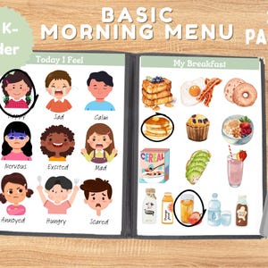 Learning Binder, Toddler Learning Binder, Preschool Morning Menu ...