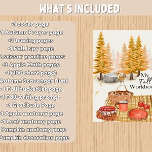 Fall Morning Menu - Kindergarten Homeschool Lessons & Fall Activities ...