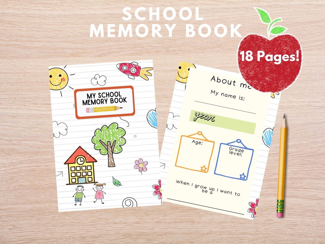 School Memory Book & End of Year Keepsake, Last Day of School Keepsake ...