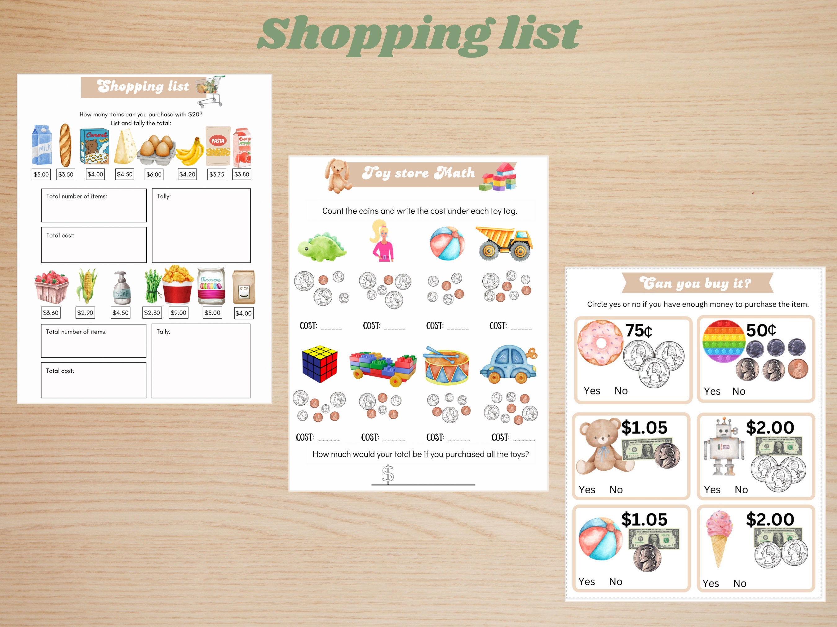 Kids Money Workbook: Fun & Educational Math Curriculum - Etsy